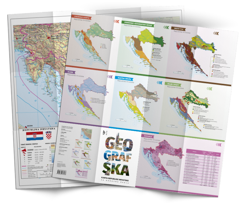Predstavljamo novu, moderniju Geografsku kartu Republike Hrvatske ...